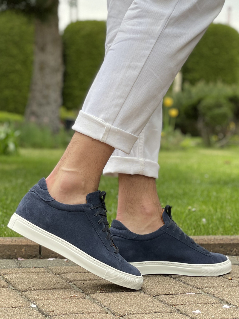 Navy blue Xavier +6 cm elevating shoes, Conhpol Dynamic - Polish ...