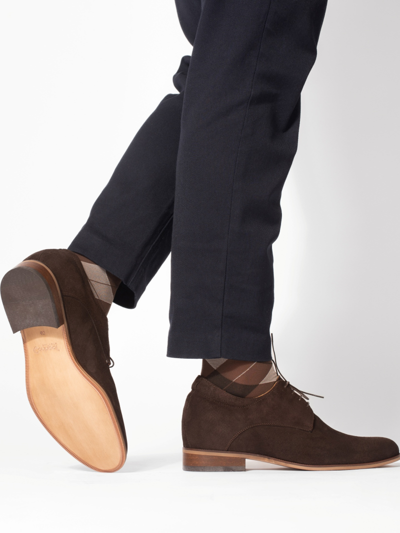 Navy blue elevator shoes Bruce +7 cm, Conhpol - Polish production ...